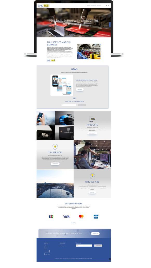 GNC TCS Website - Creative Engineering Studio